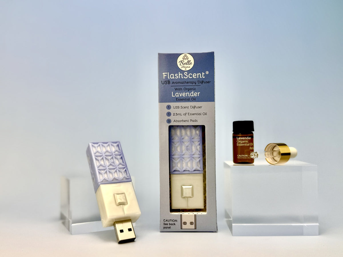 The FlashScent® USB Aromatherapy Essential Oil Diffuser – The Gift of Scent